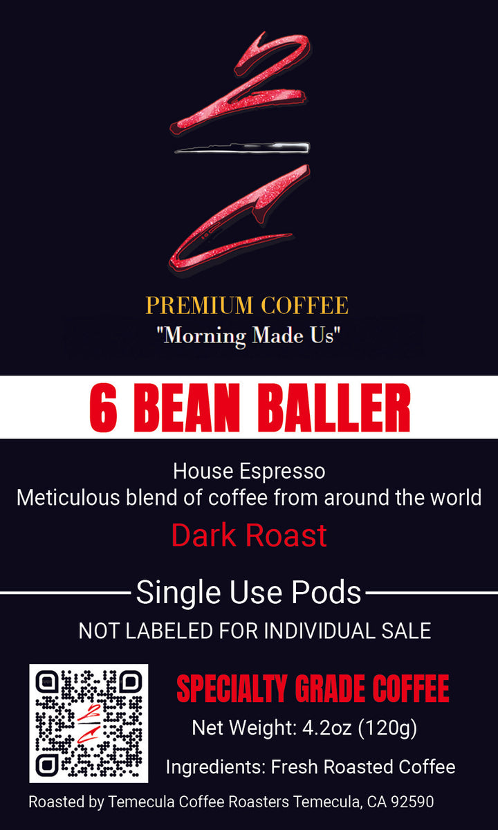 6 Bean Baller Espresso Roast Coffee Beans | 2C Premium Coffee